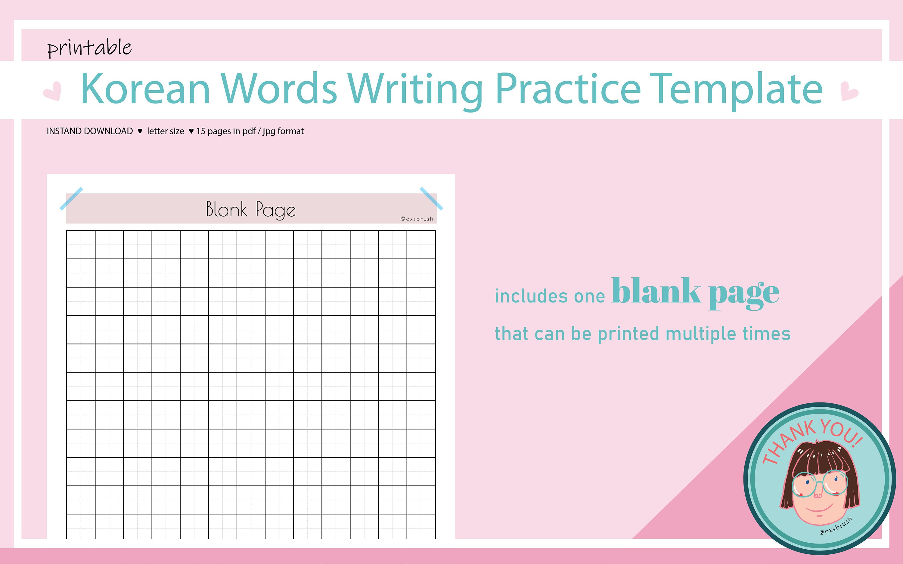 Korean Numbers Writing Practice Sheets: Beginner Level (PDF/JPG) - Etsy