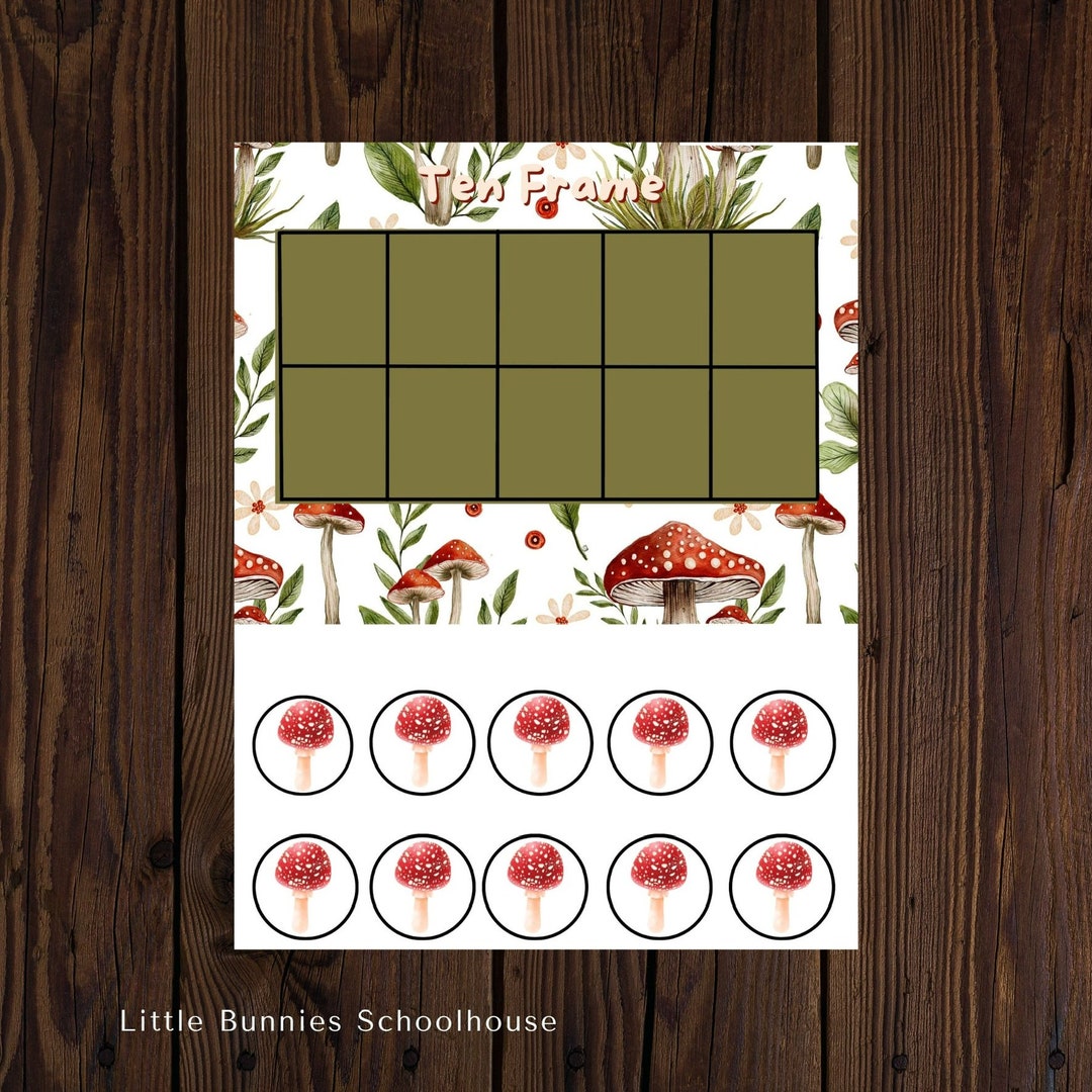 Mushroom Ten Frame - Etsy