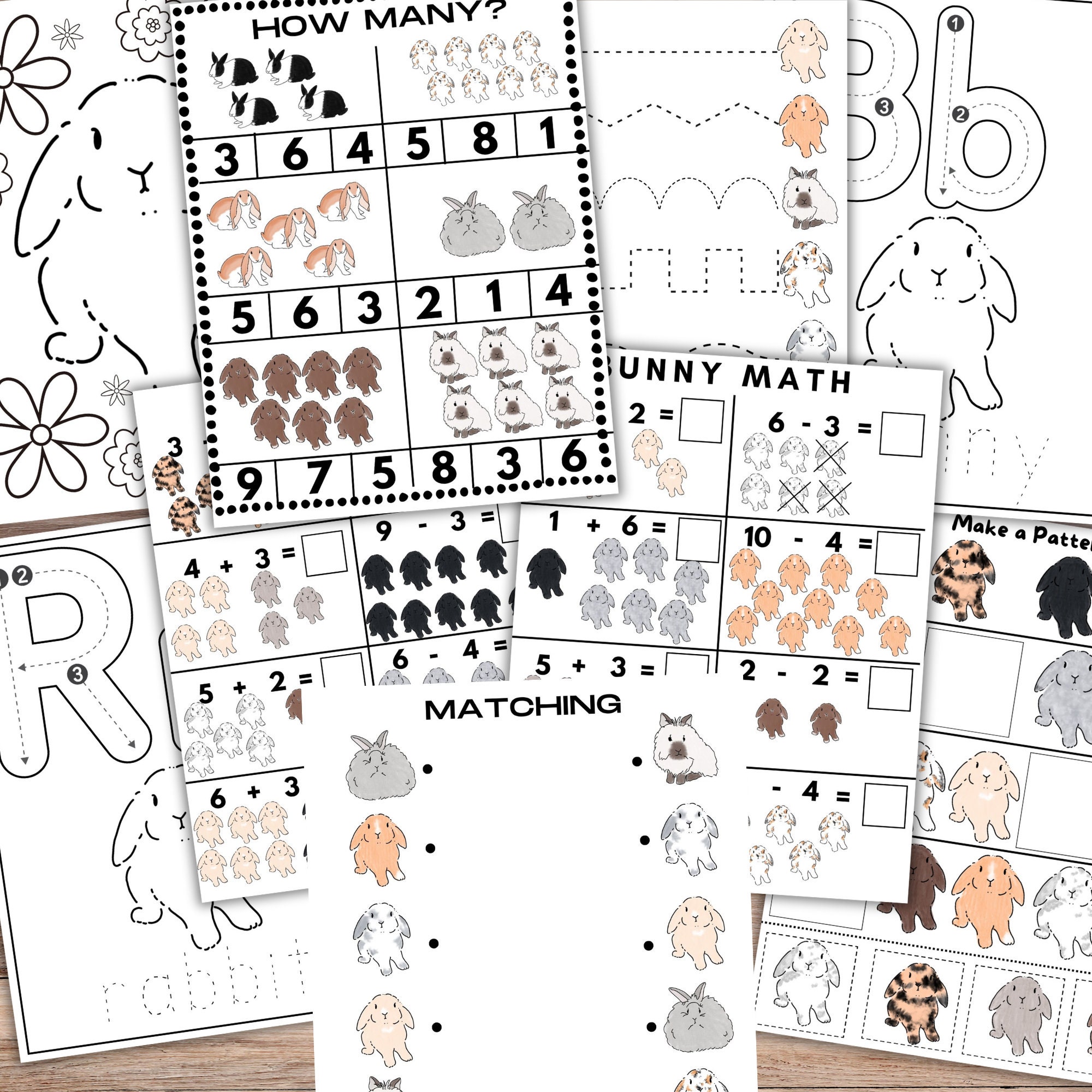 Bunny Unit BUNDLE, Spring Homeschool Unit, Rabbit Activity Bundle ...