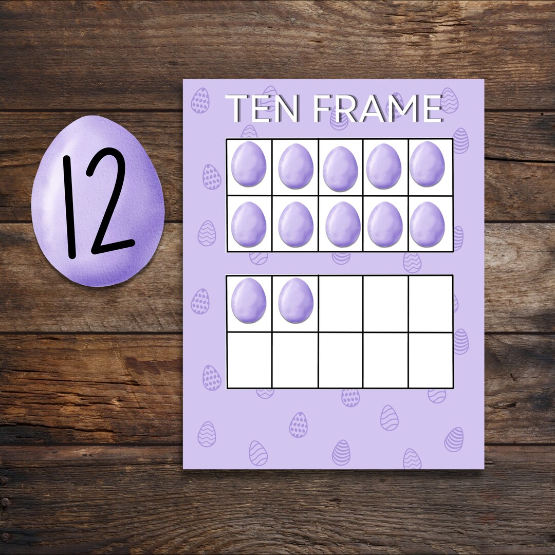 Easter Math Pack, Easter Ten Frames, Kindergarten Math Printables - Etsy