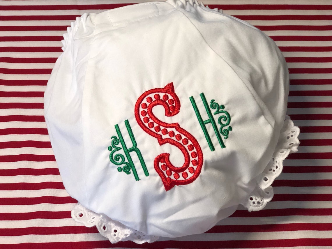 Ponda Monogrammed Bloomers - Baby Shower - Floral Bloomers - Eyelet ...