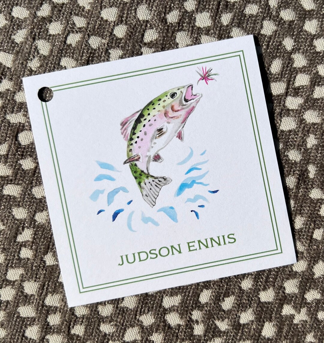 Trout Gift Tags - Set of 24 - Etsy