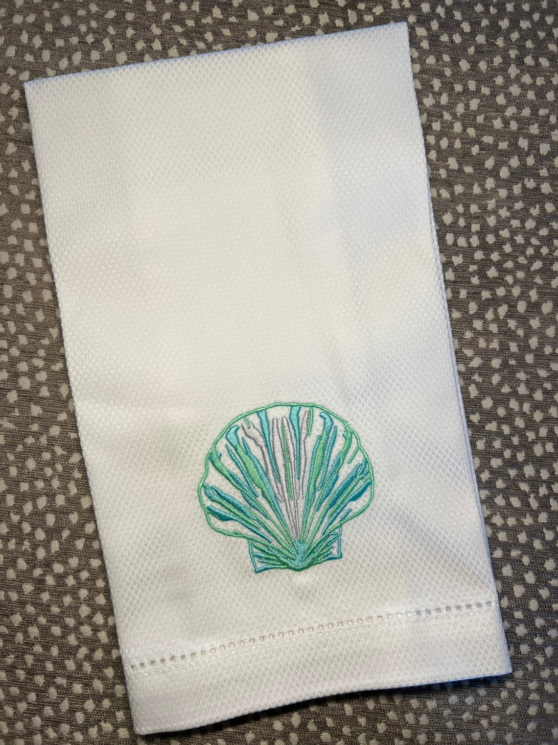 Seashell Huck Towel - Etsy