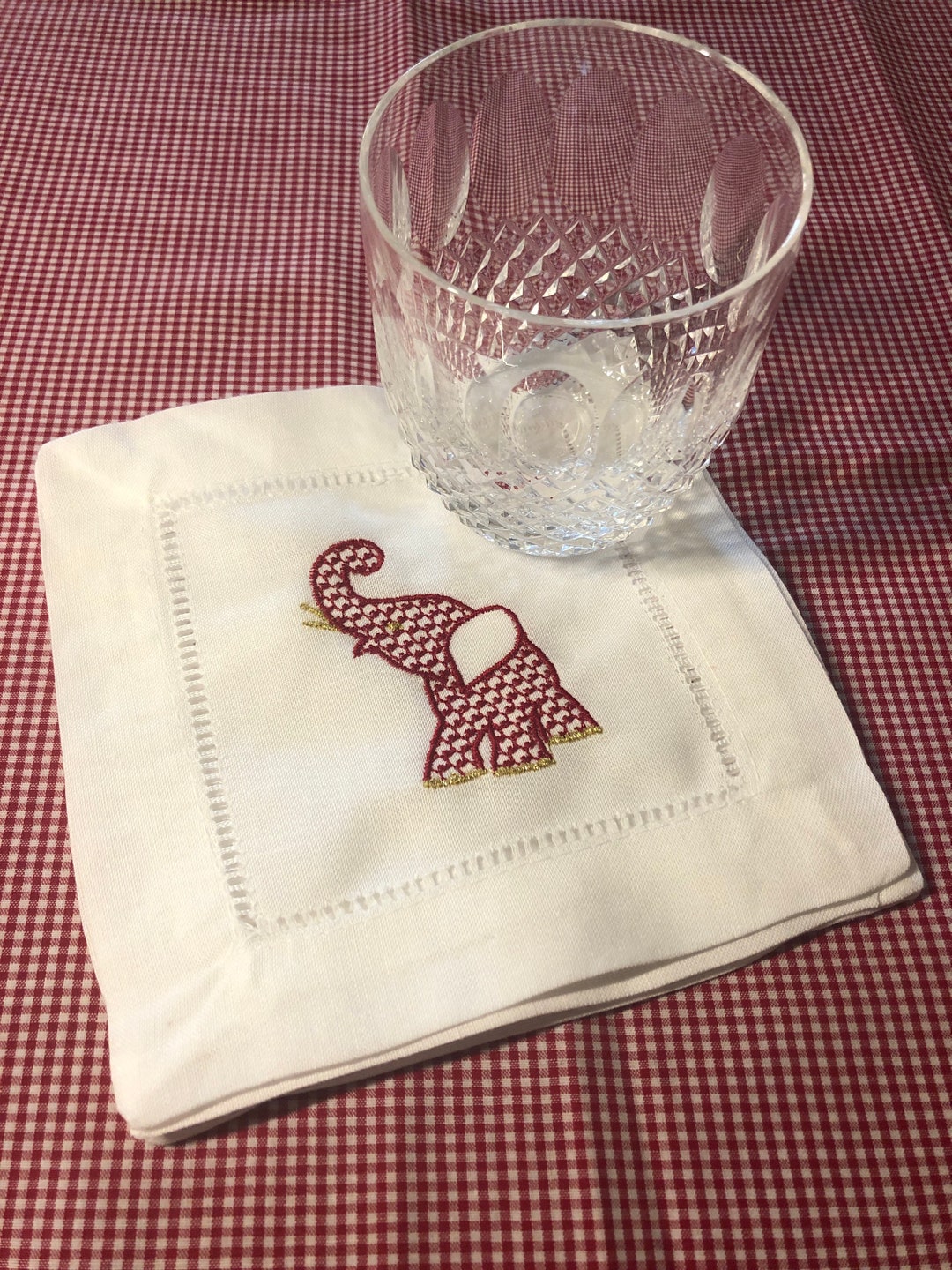 Set of 4 Elephant Cocktail Napkins - Alabama Football - the University ...