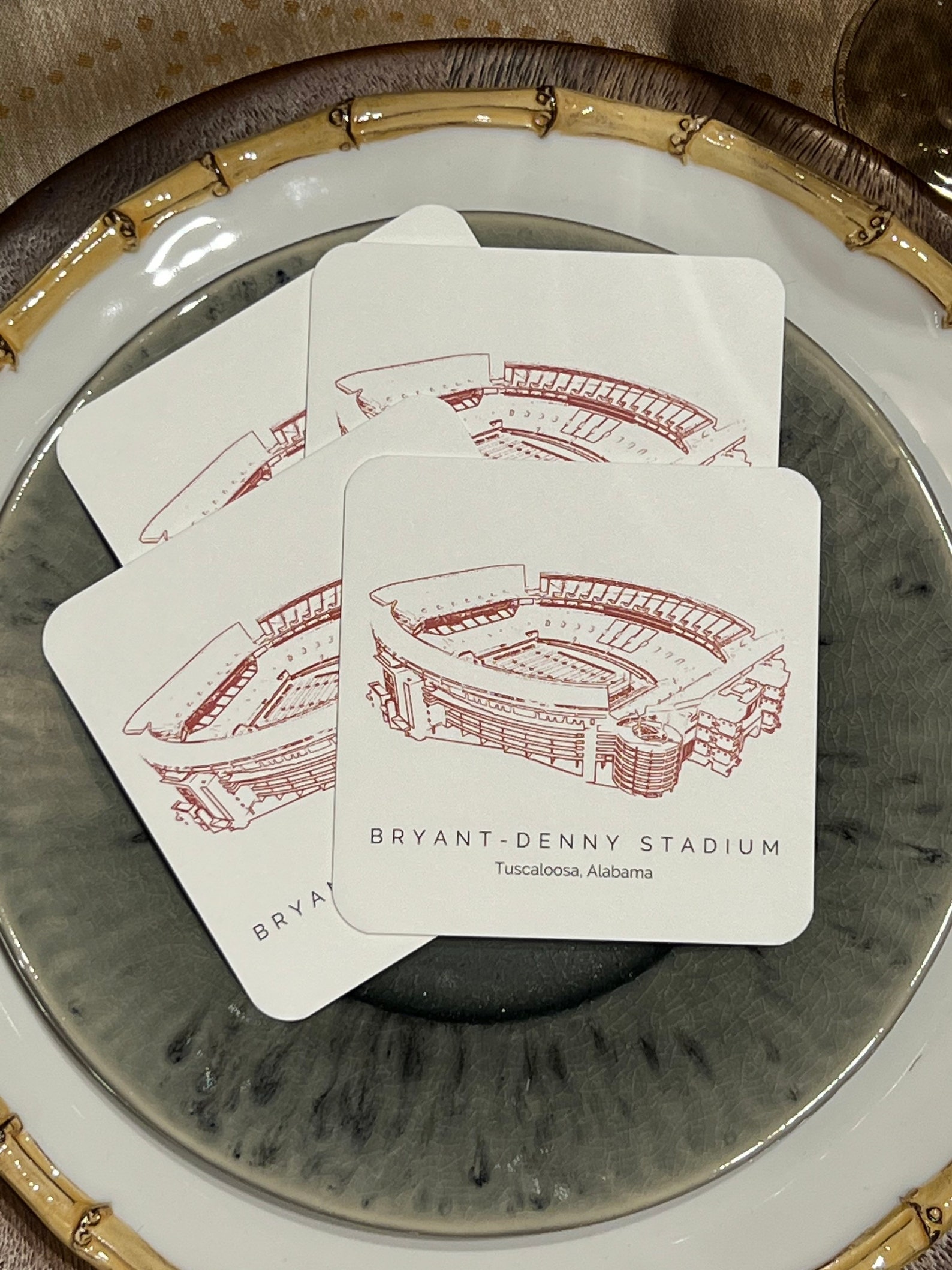 University of Alabama Paper Coasters Set of 4 Reusable - Etsy