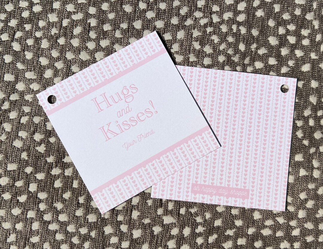 Hugs and Kisses Gift Tags - Ready to Ship - Set of 10 - Etsy