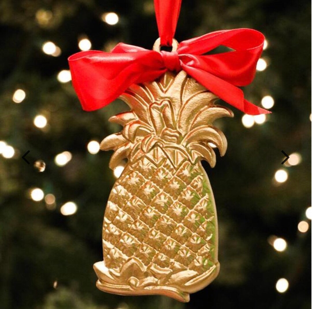 Gold Pineapple Ornament (READY TO SHIP) - Hostess Gift - Housewarming ...