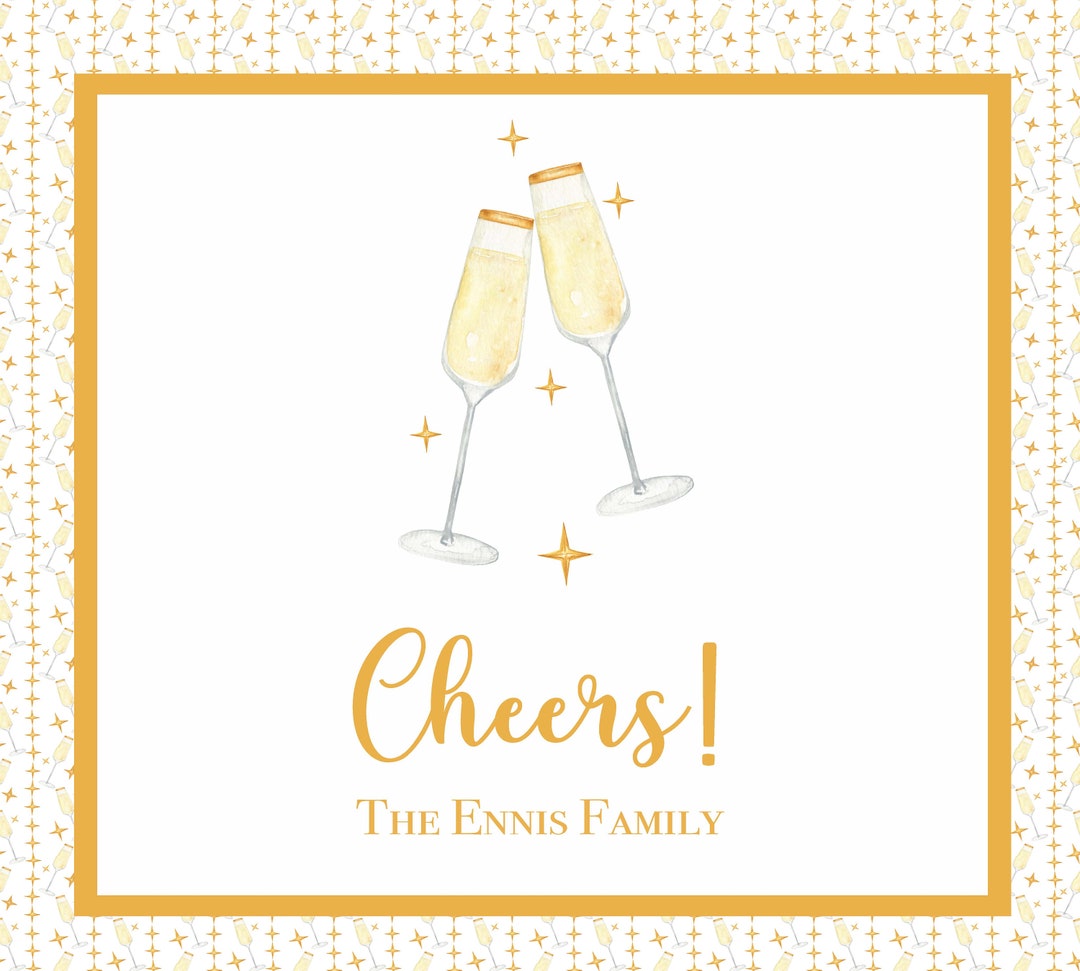 Cheers! Gift Tag - DIGITAL DOWNLOAD - Champagne - Etsy