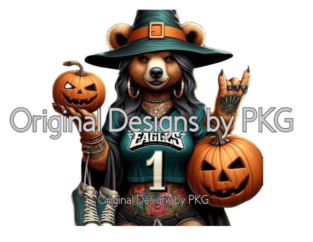 Eagles Halloween Witch PNG, JPG Cricut Silhouette - Etsy