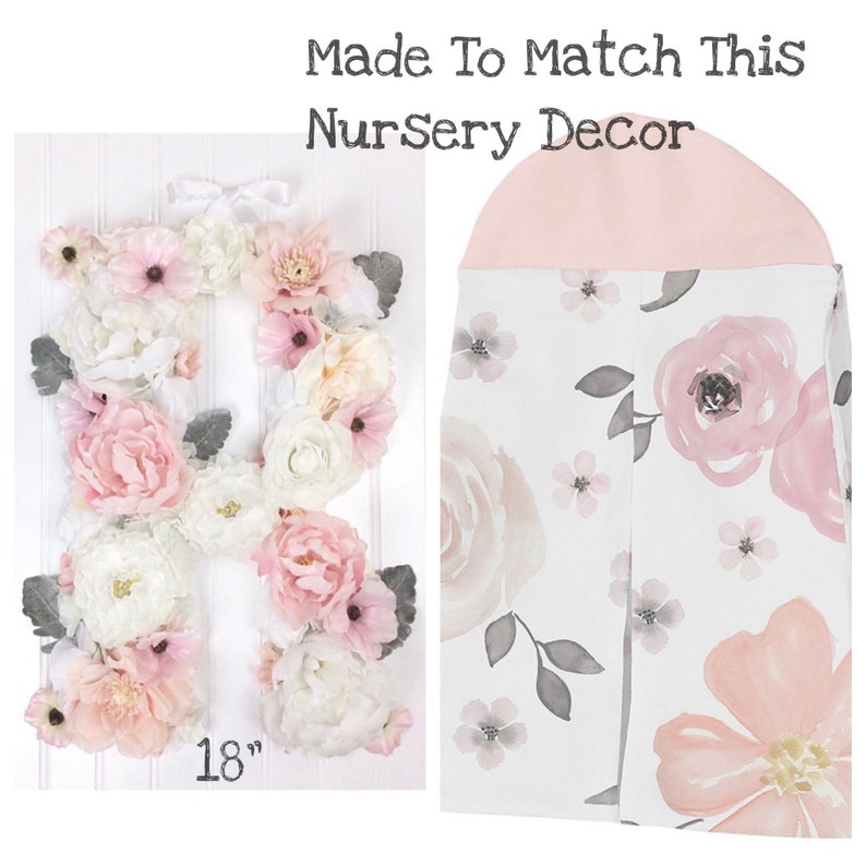 Floral Letter, Flower Letter, Nursery Wall Art, Monogram, Baby Gift ...