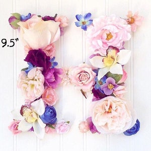 Floral Letter, Flower Letter, Nursery Wall Art, Monogram, Baby Gift ...