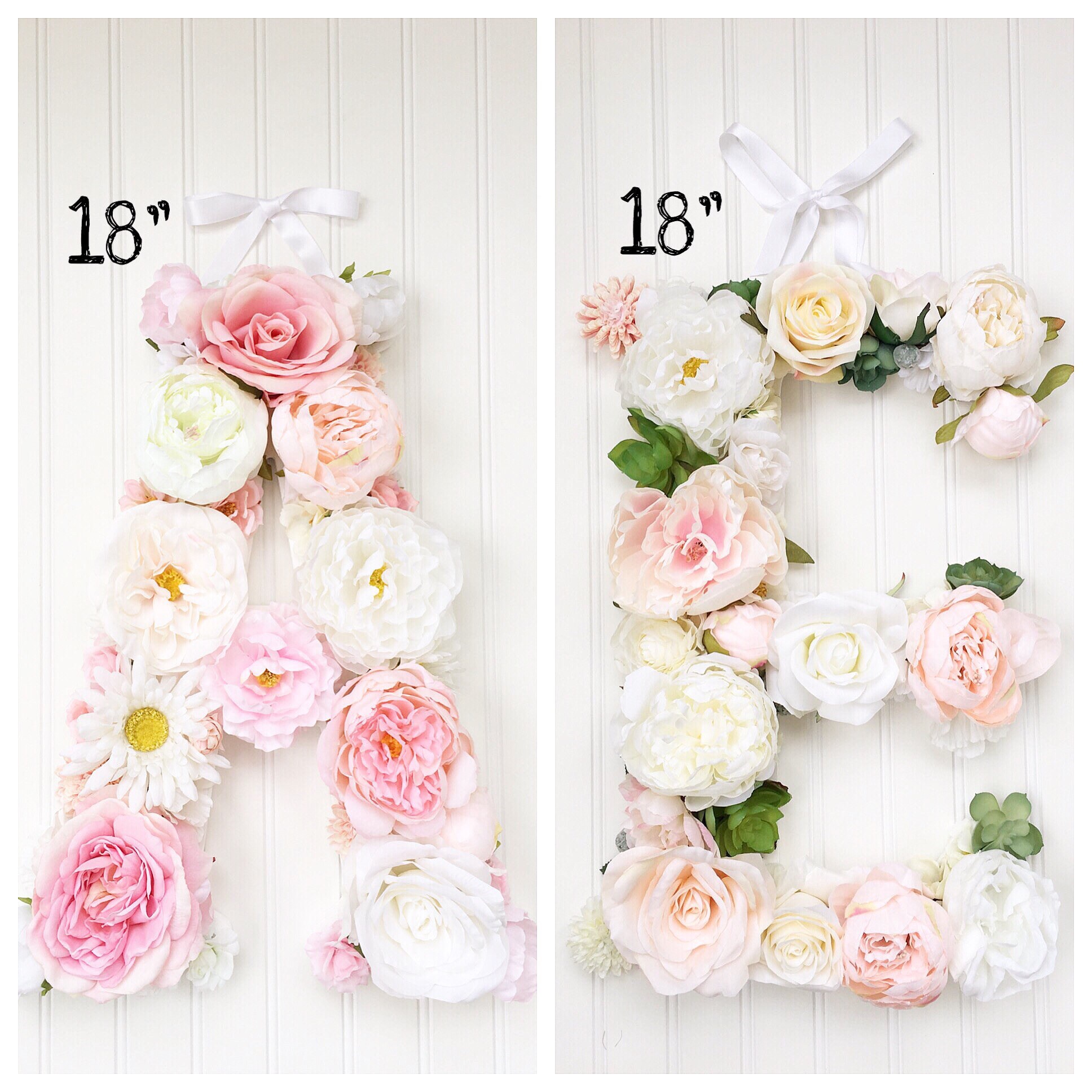 Floral Letter, Flower Letter, Nursery Wall Art, Monogram, Baby Gift ...