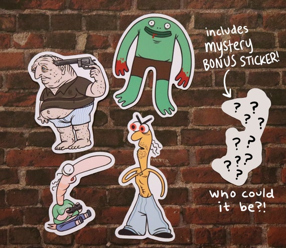 Smiling Friends Character Sticker Set II 5 Stickers - Etsy