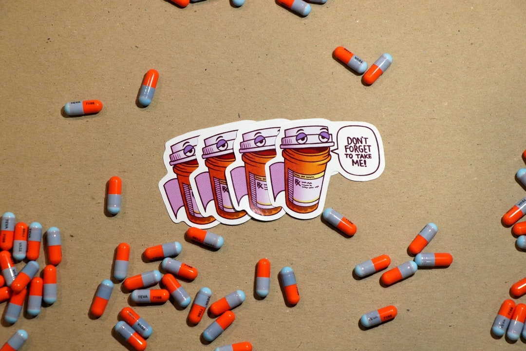Take Your Meds - Medication Reminder Stickers (set of 4) - Etsy