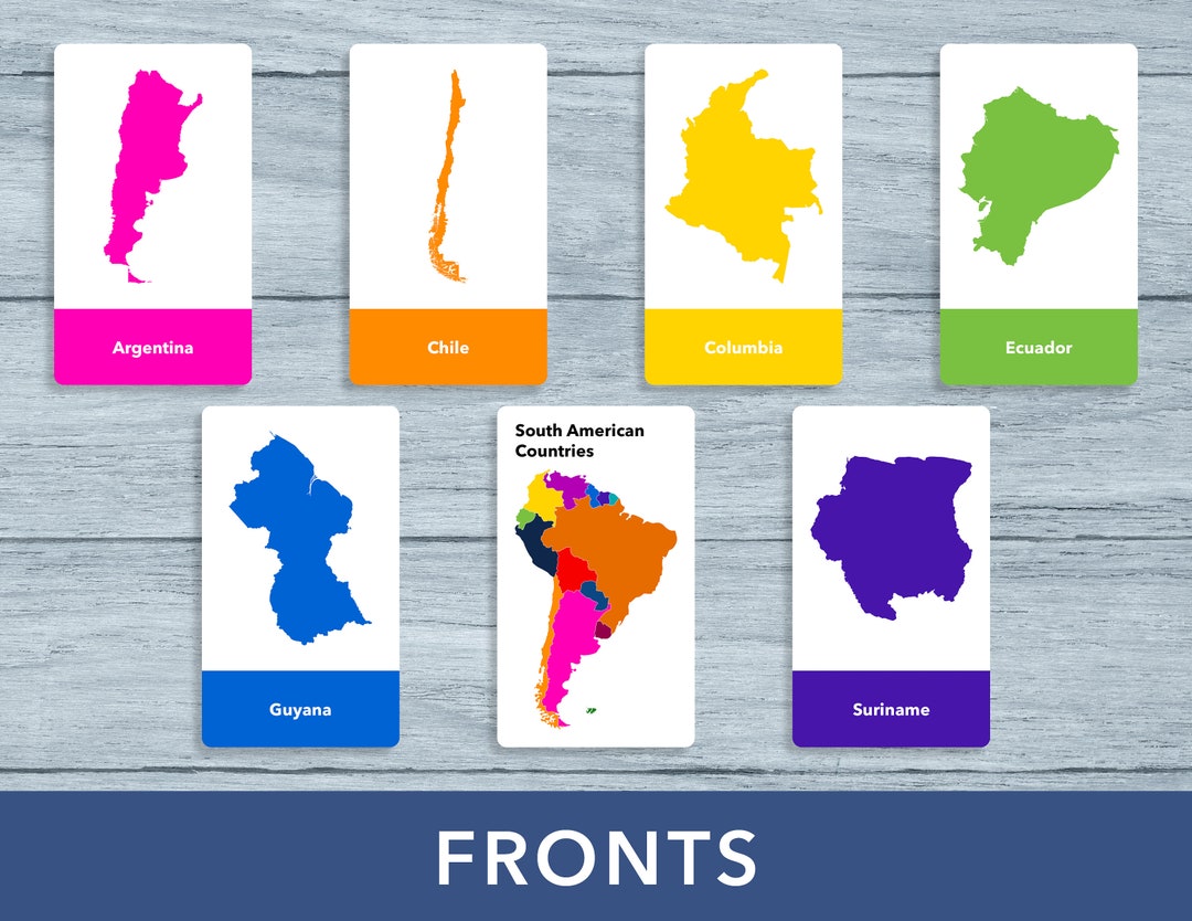 Tarot Size South America Cards · Educational Cards · Flash Cards - Etsy