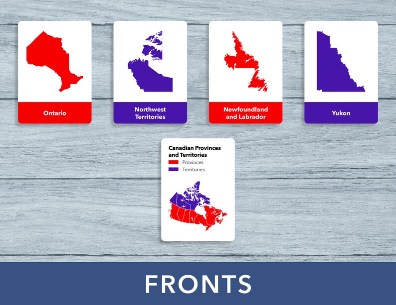 Canada Provinces and Territories Cards · Educational Cards · Flash ...