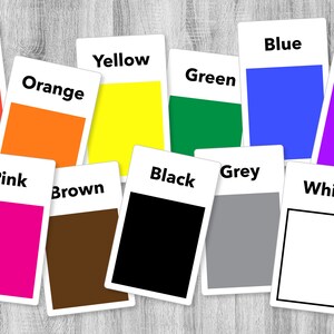 Large Size Color Cards · Educational Cards · Flash Cards - Etsy