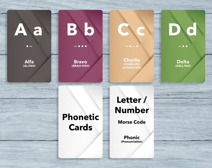 Large Size Phonetic Alphabet Cards · Educational Cards · Flash Cards - Etsy