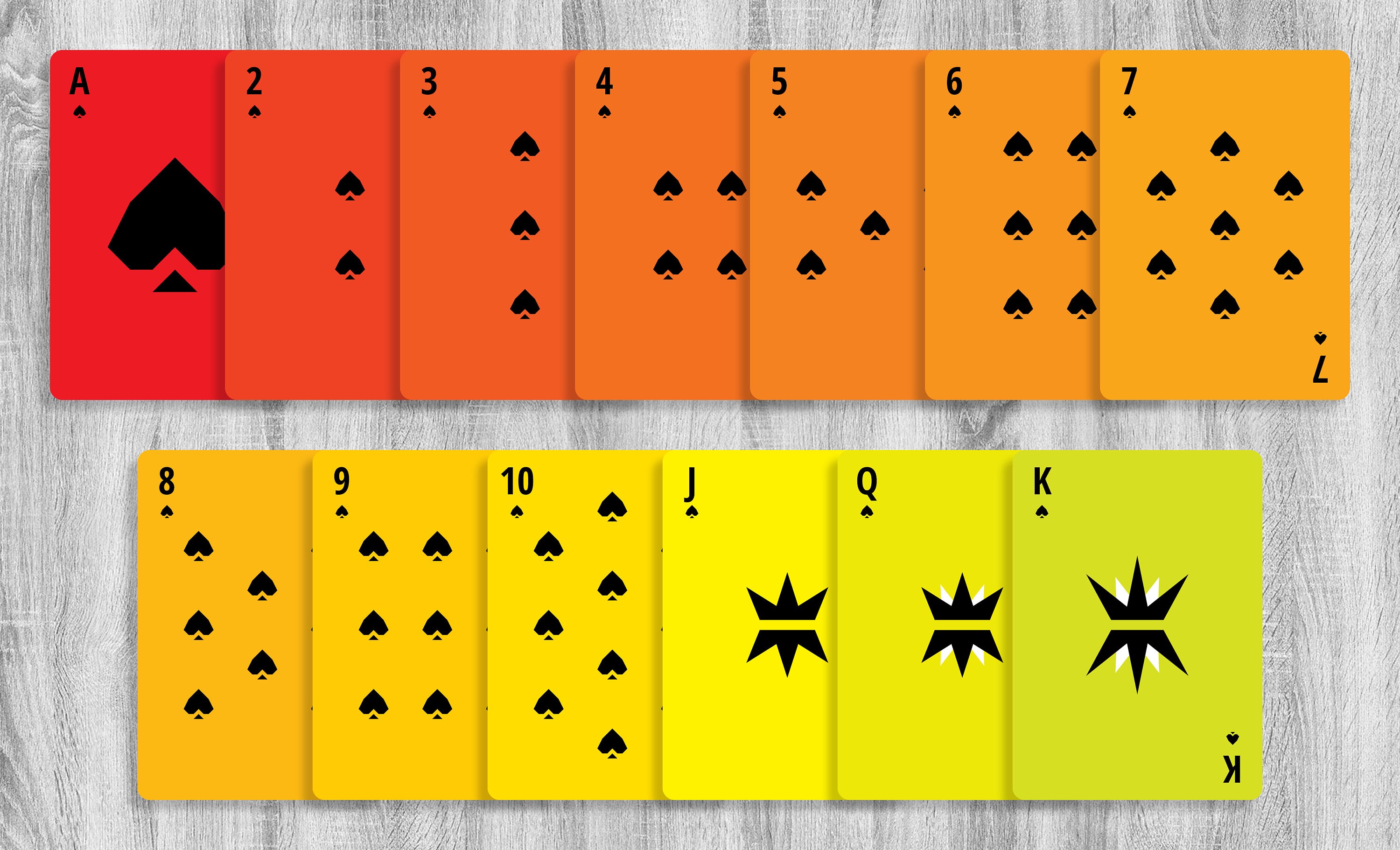 Rainbow Gradient Playing Cards - Etsy