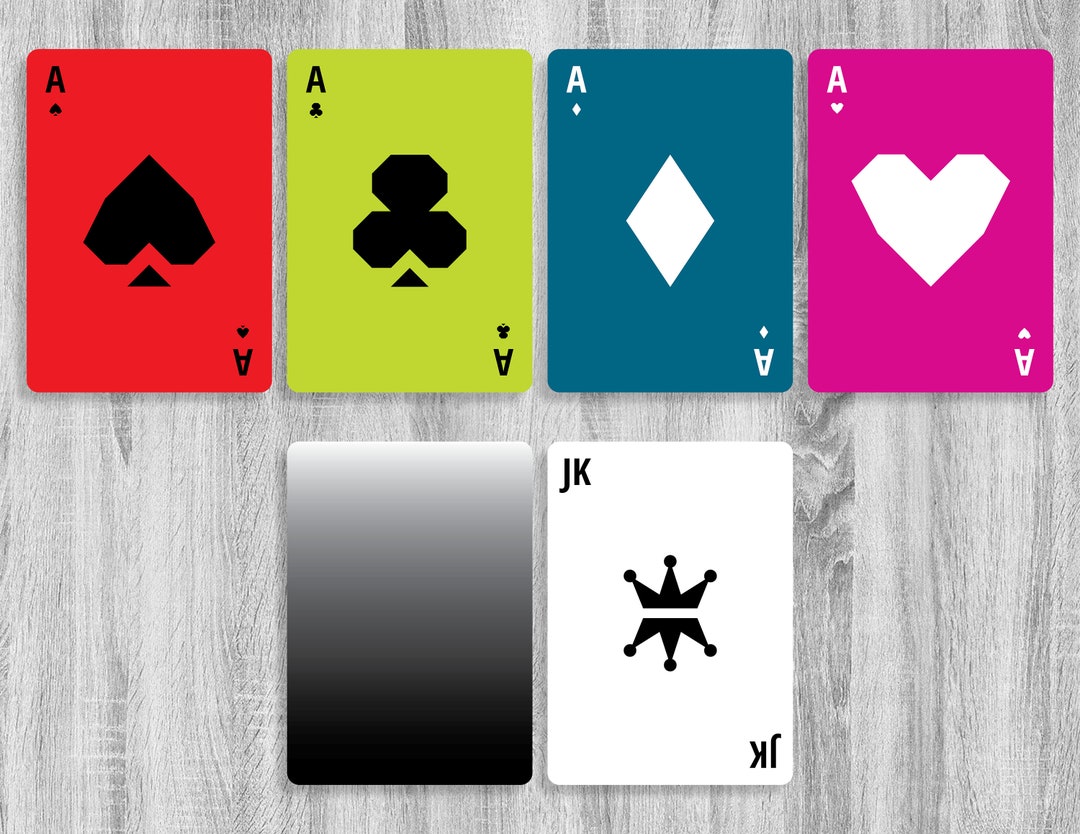 Rainbow Gradient Playing Cards - Etsy