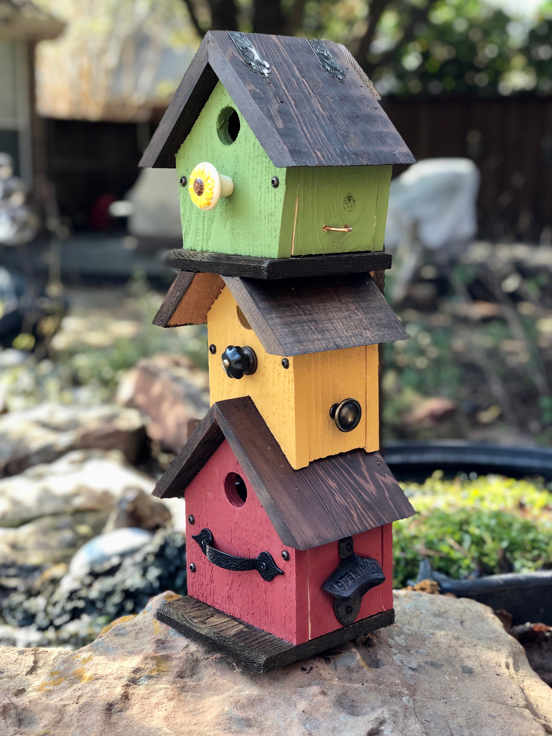 Triple Room Birdhouse Three's Company | Etsy