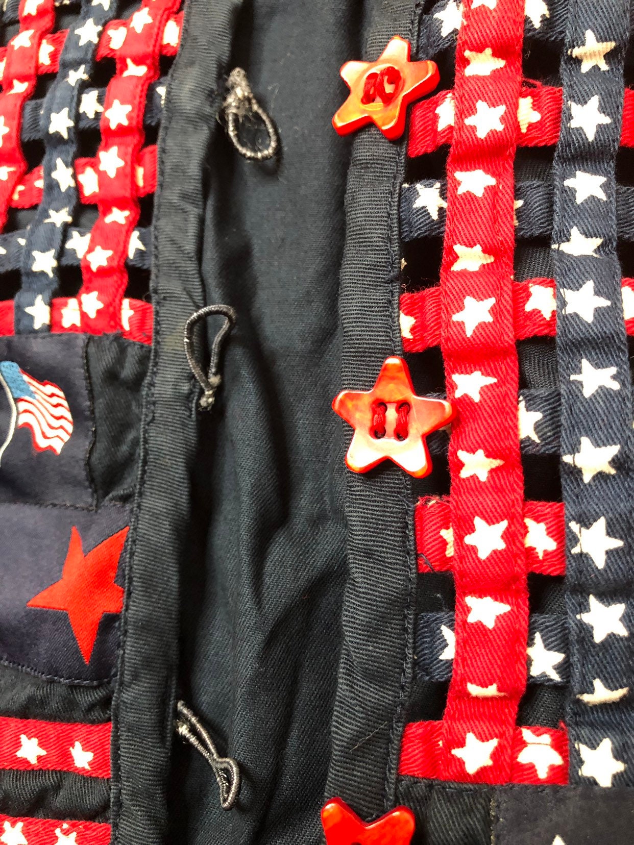 VTG 90s Fashion Bug American Flag 4th of July Woven Star Vest - Etsy