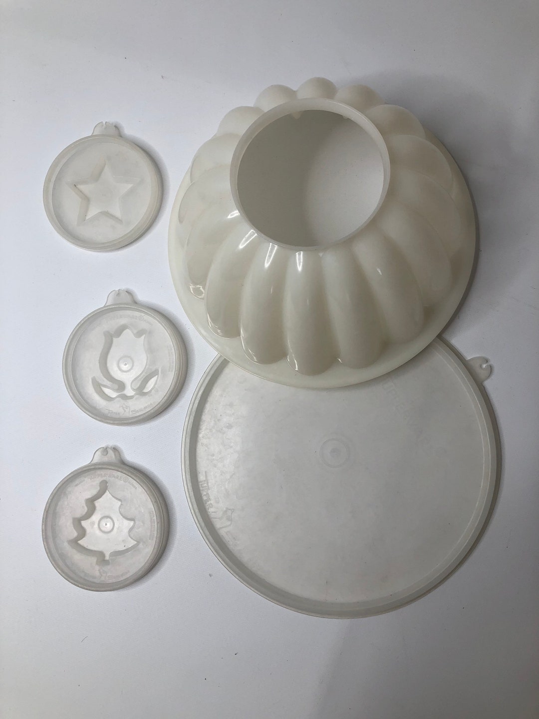 VTG 70s Clear Tupperware Jello Mold / Bowl With Switchable Center ...