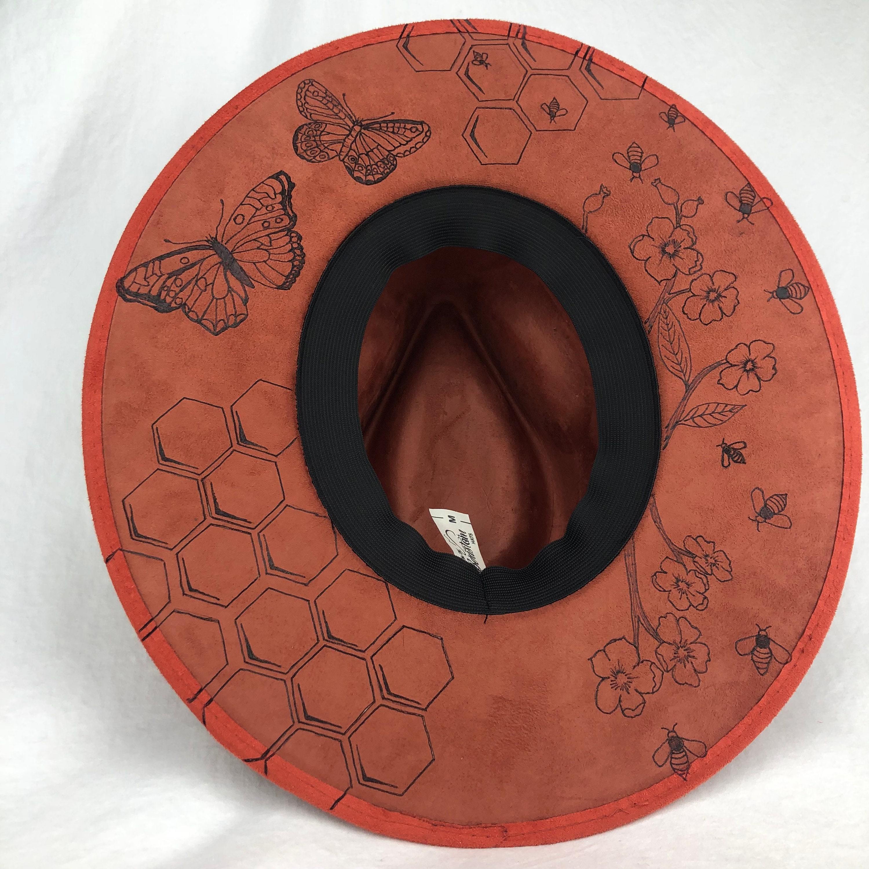 Rust Buzzing Brim Custom Suede Hat - Etsy