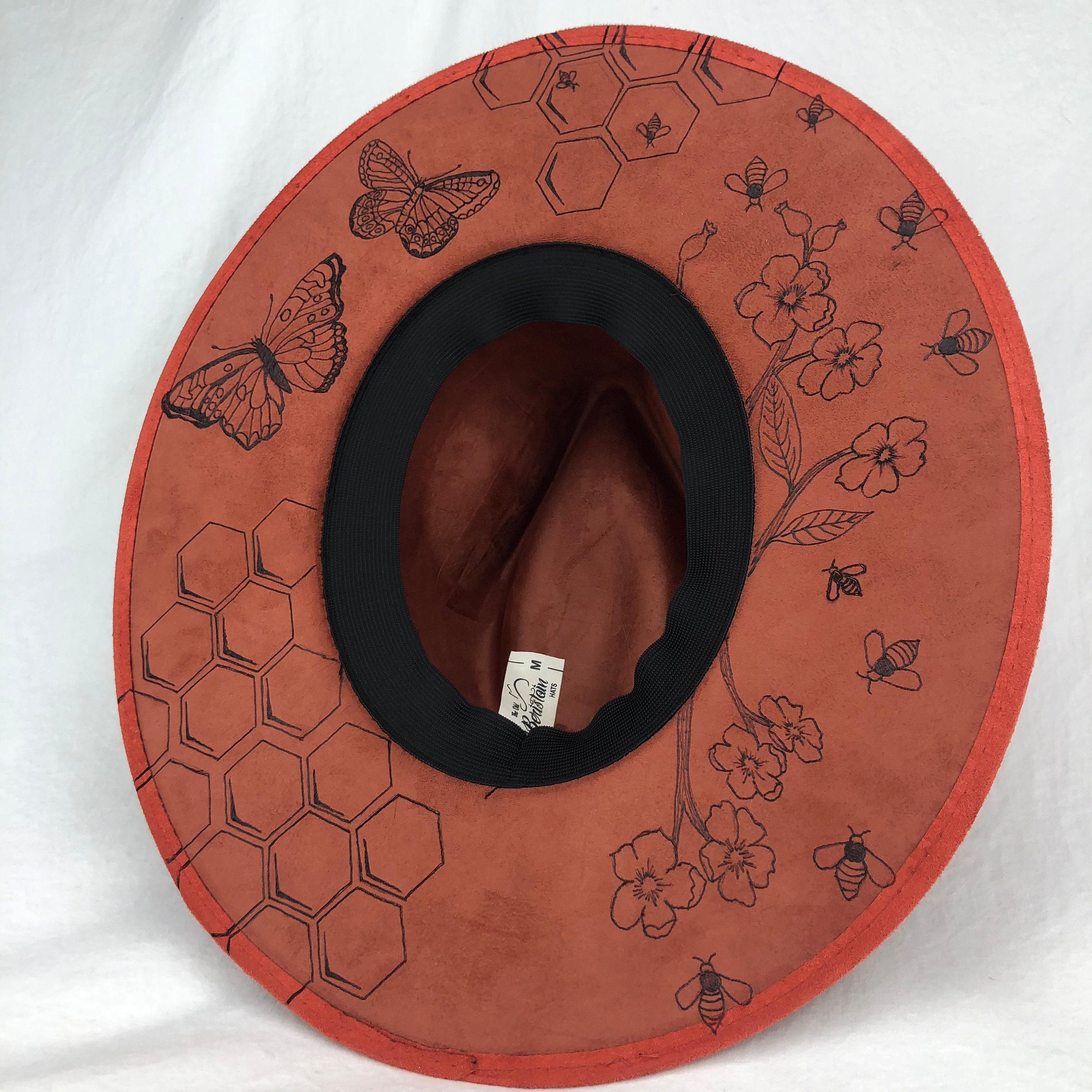 Rust Buzzing Brim Custom Suede Hat - Etsy