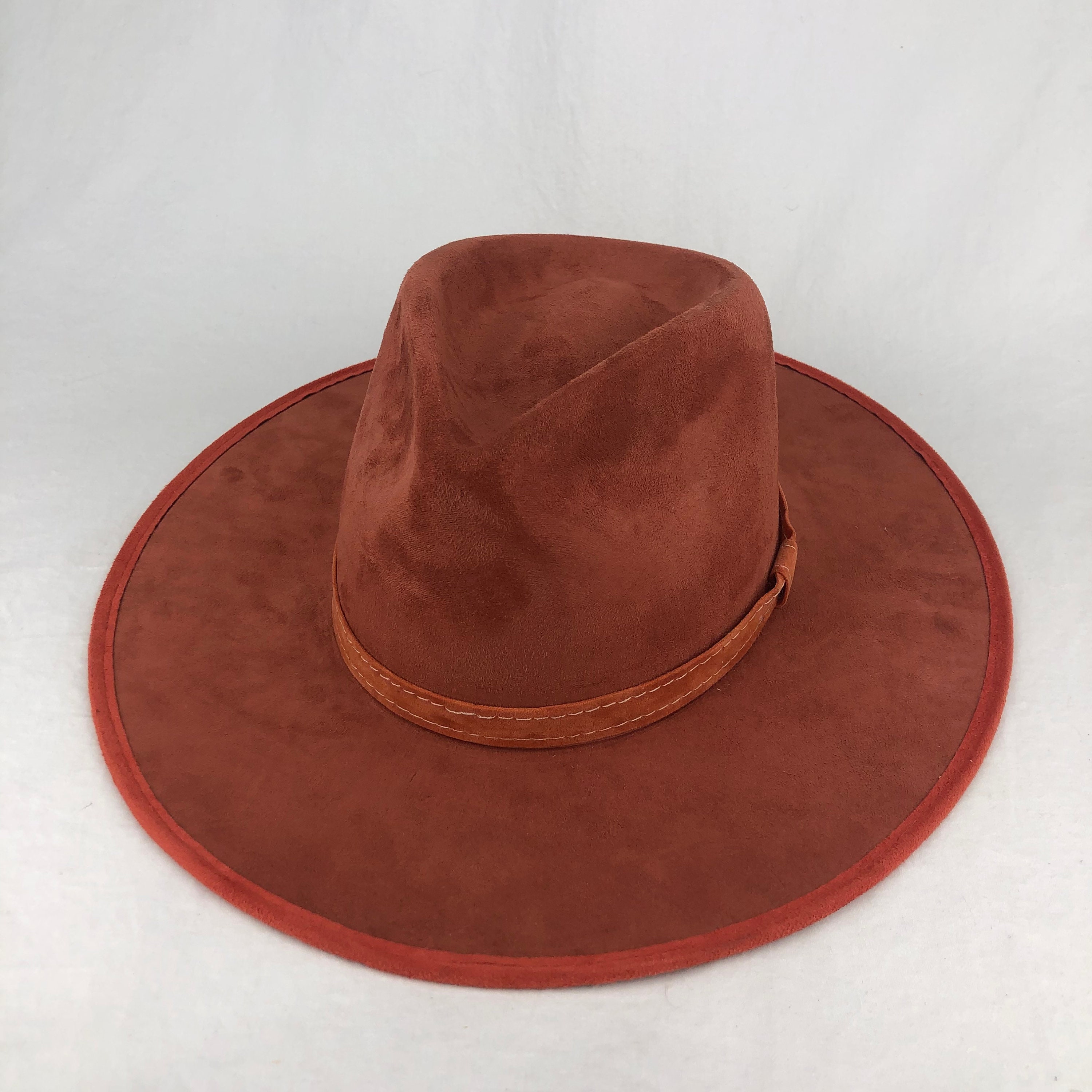 Rust Buzzing Brim Custom Suede Hat - Etsy