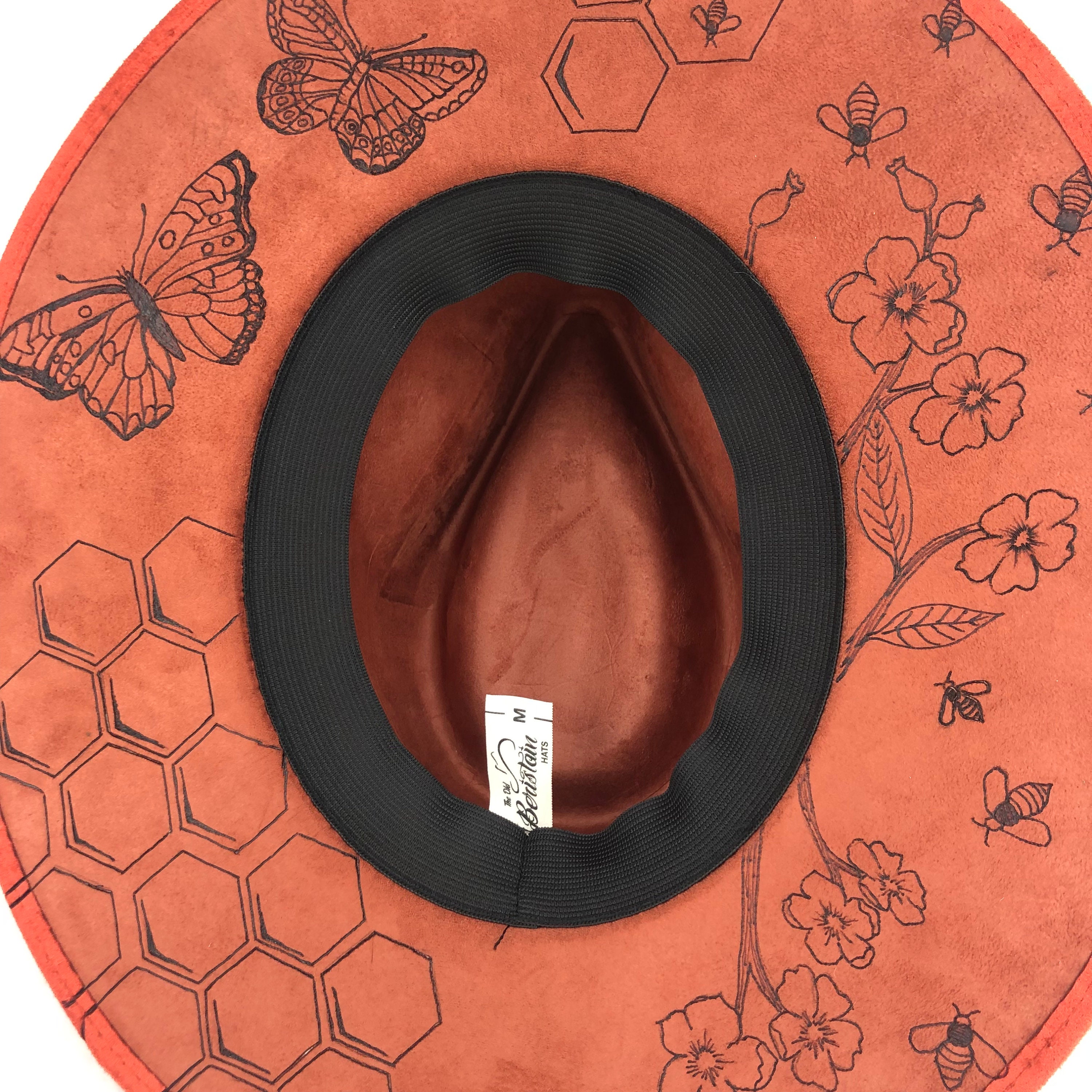 Rust Buzzing Brim Custom Suede Hat - Etsy