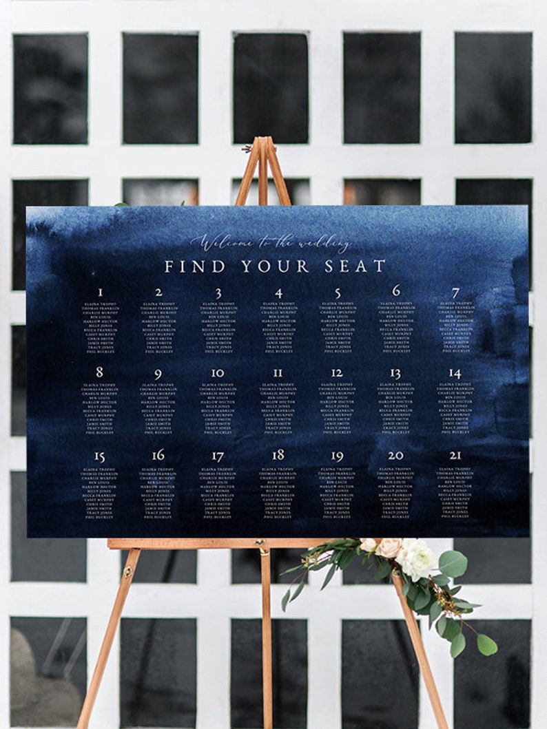 Landscape Seating Chart Printable Editable pdf INSTANT | Etsy