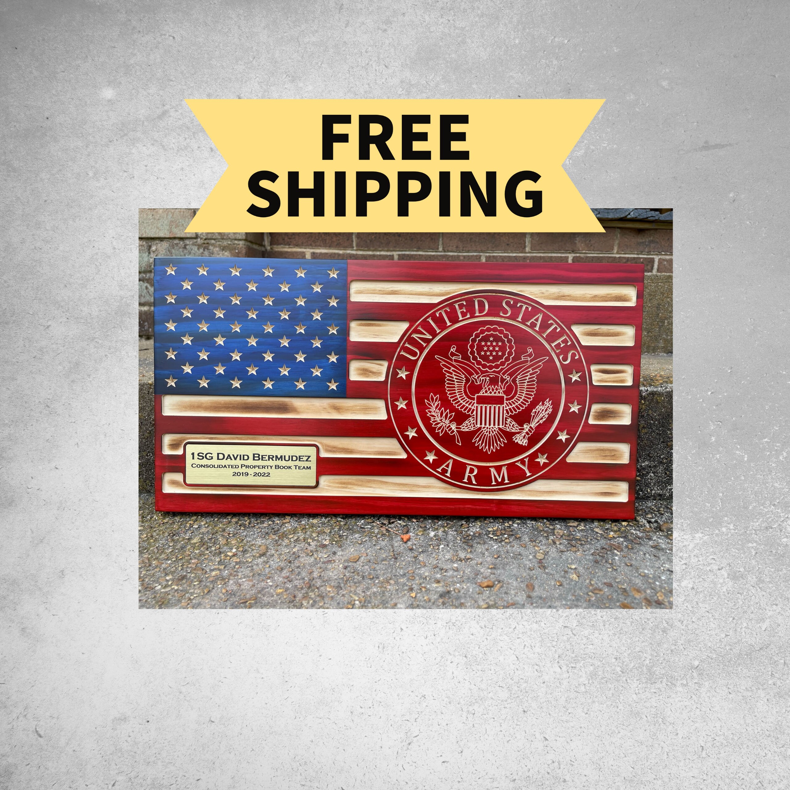 Personalized US Army Flag Personalized Wood Flag Military - Etsy