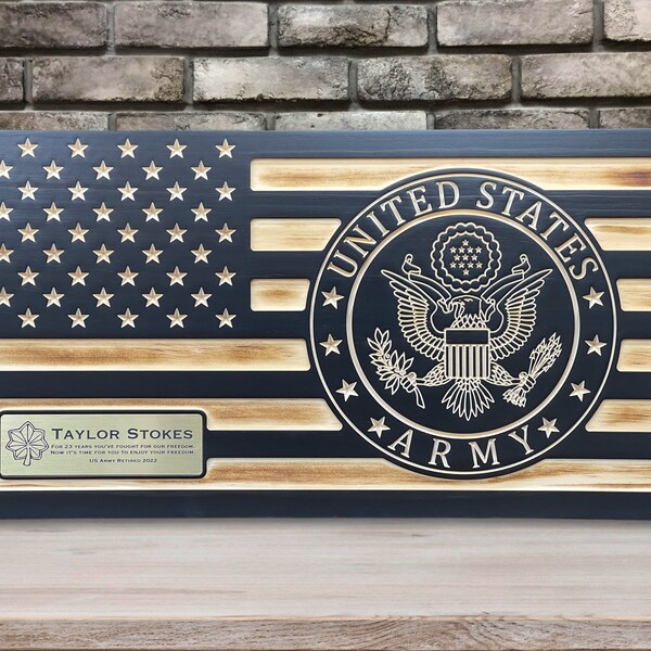Army Plaque Flag - Etsy
