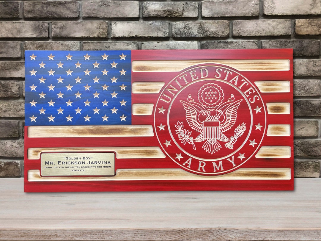 Personalized Army Flag Plaque, Officially Licensed Product of the U.S ...