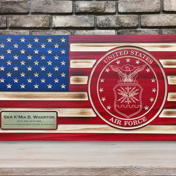 Rustic Air Force Flag - Etsy