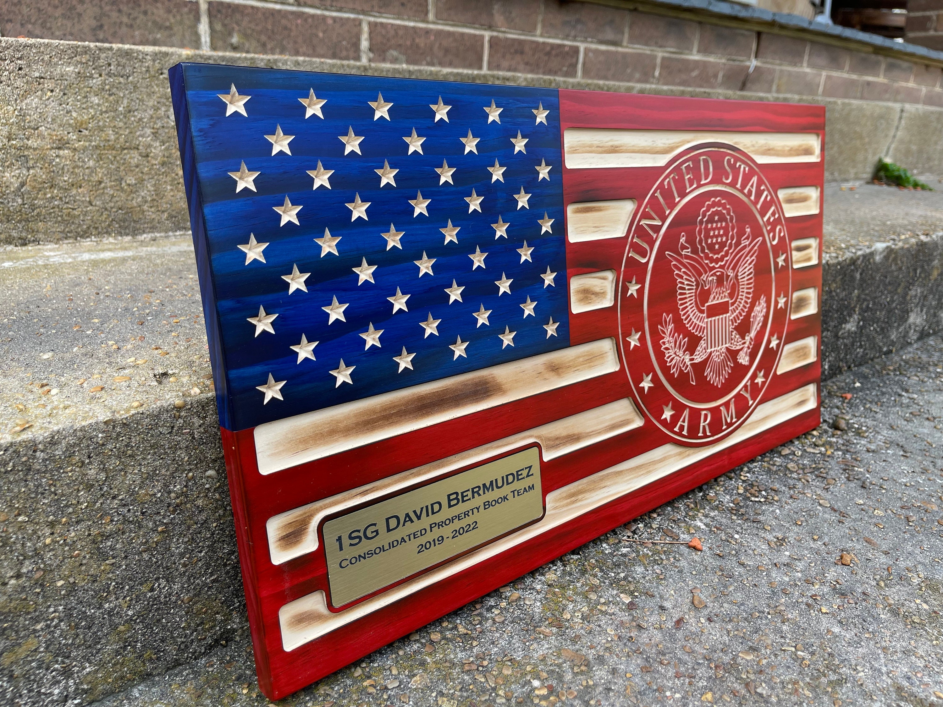 Personalized US Army Flag Personalized Wood Flag Military - Etsy