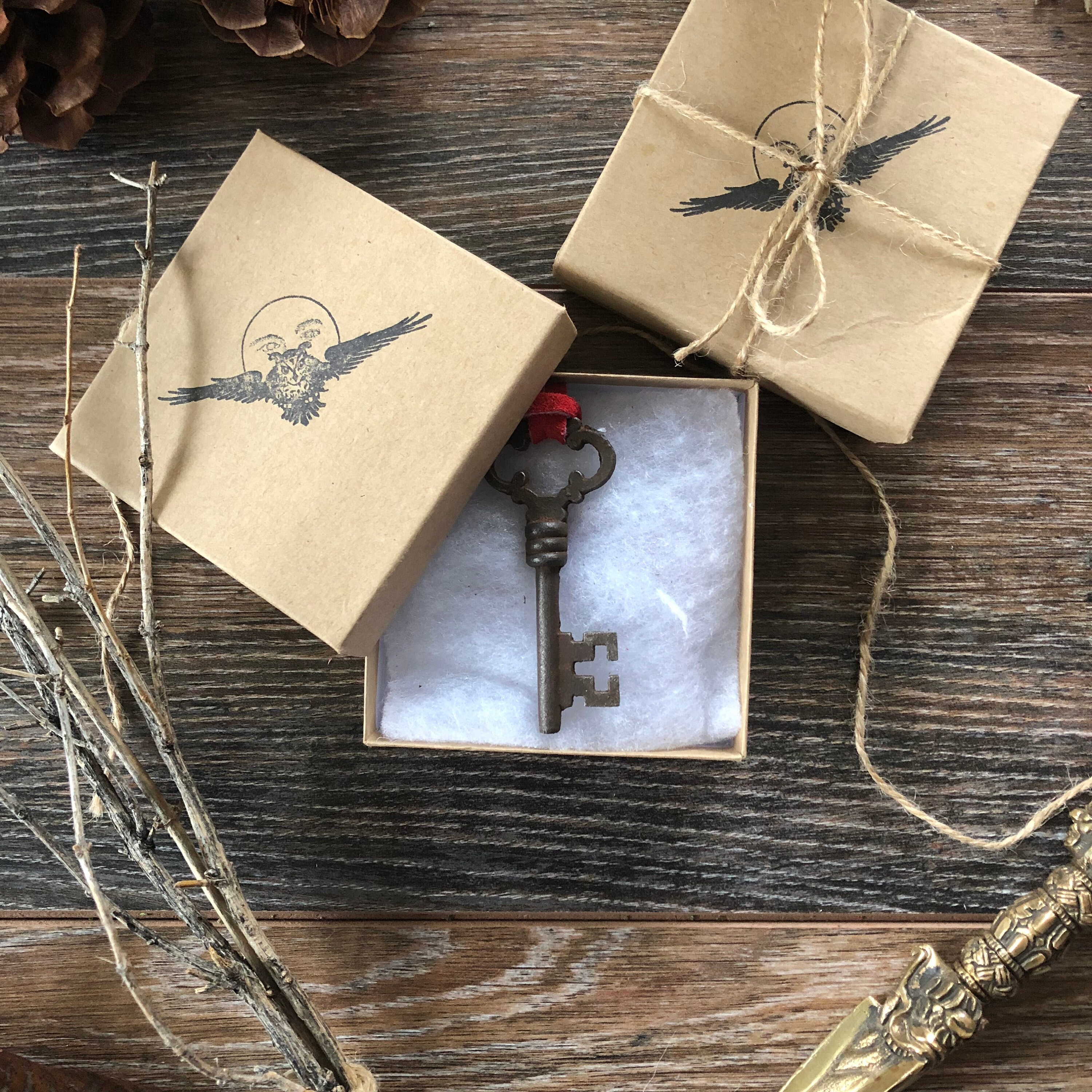 Clover Key Necklace Fairytale Skeleton Key Victorian Style | Etsy