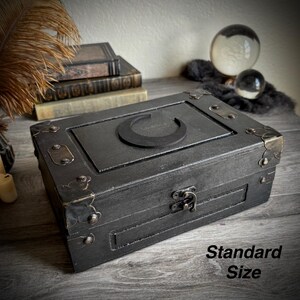 Handmade Altar Box - Crescent Moon Goddess Design - Wiccan Ritual Tarot ...