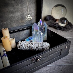 Handmade Altar Box - Pentacle Design - Wiccan Ritual Tarot Tabletop ...