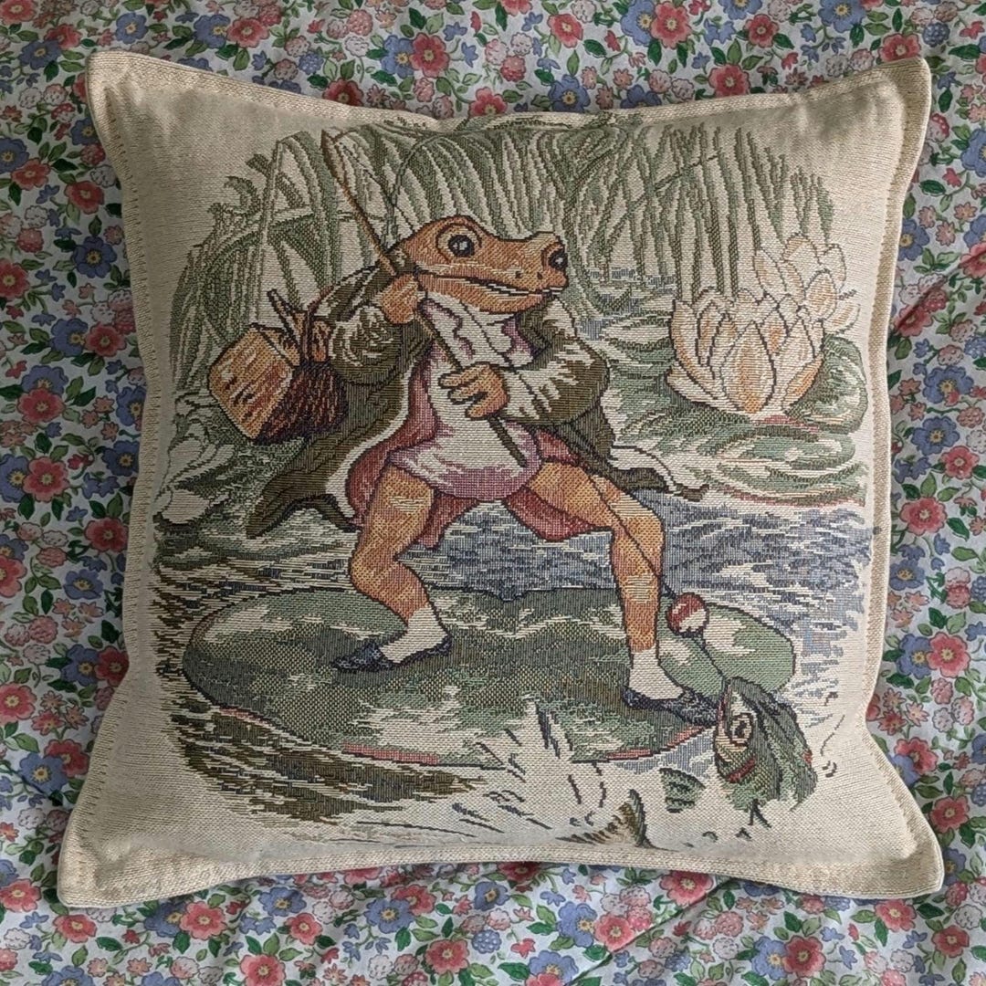 Beatrix Potter the Tale of Mr. Jeremy Fisher Tapestry Pillow - Etsy