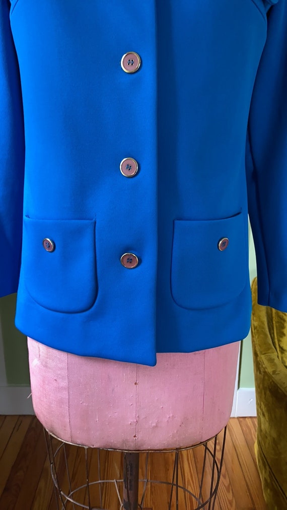 1970s Cerulean Blue Top - Gem