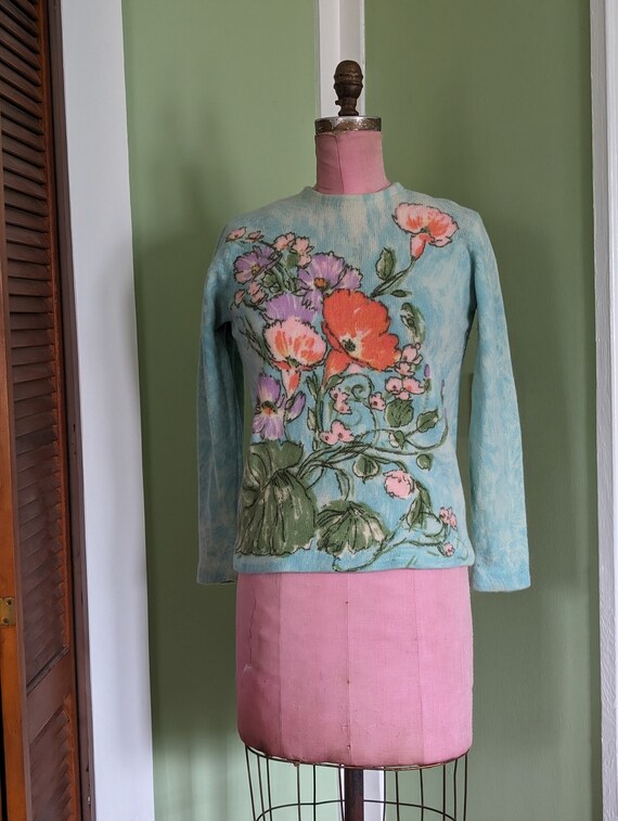 1950s Hand Screen Printed Sweater - Gem