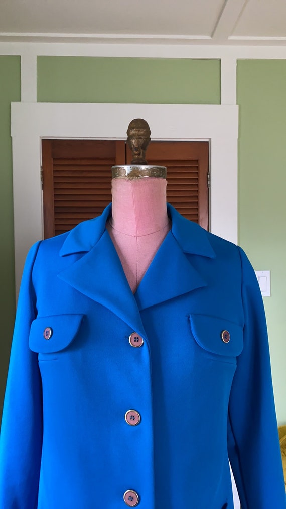 1970s Cerulean Blue Top - Gem