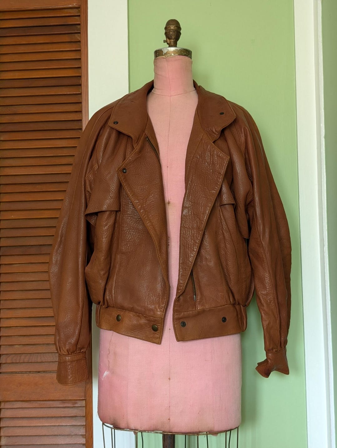 1990s Leather Jacket - Etsy