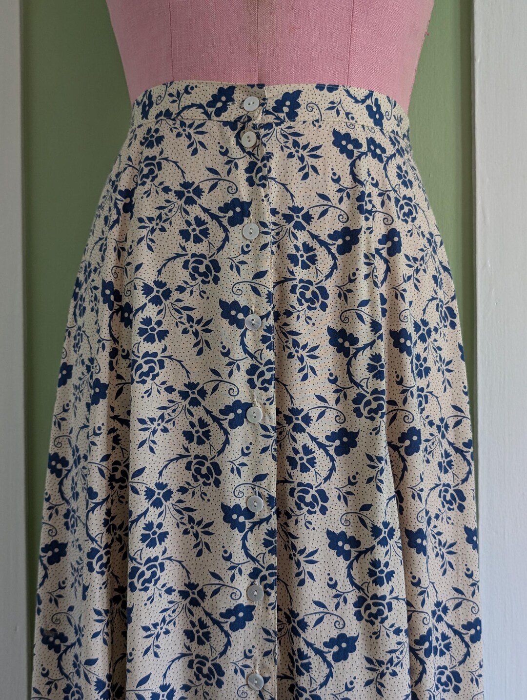 1990s Button Front Skirt - Etsy