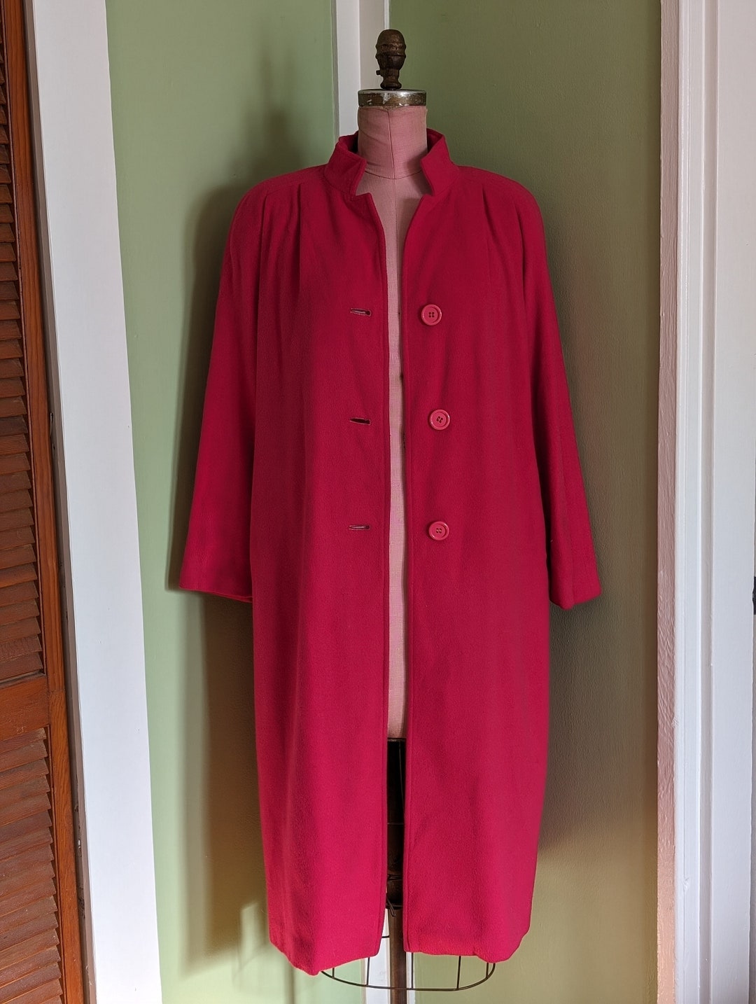1980s Pink Winter Coat - Etsy