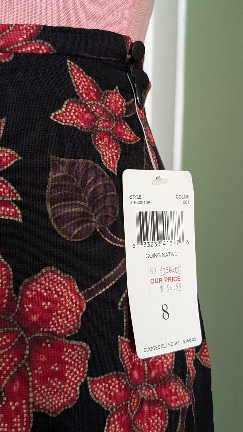 Y2K Silk Floral Skirt - Etsy