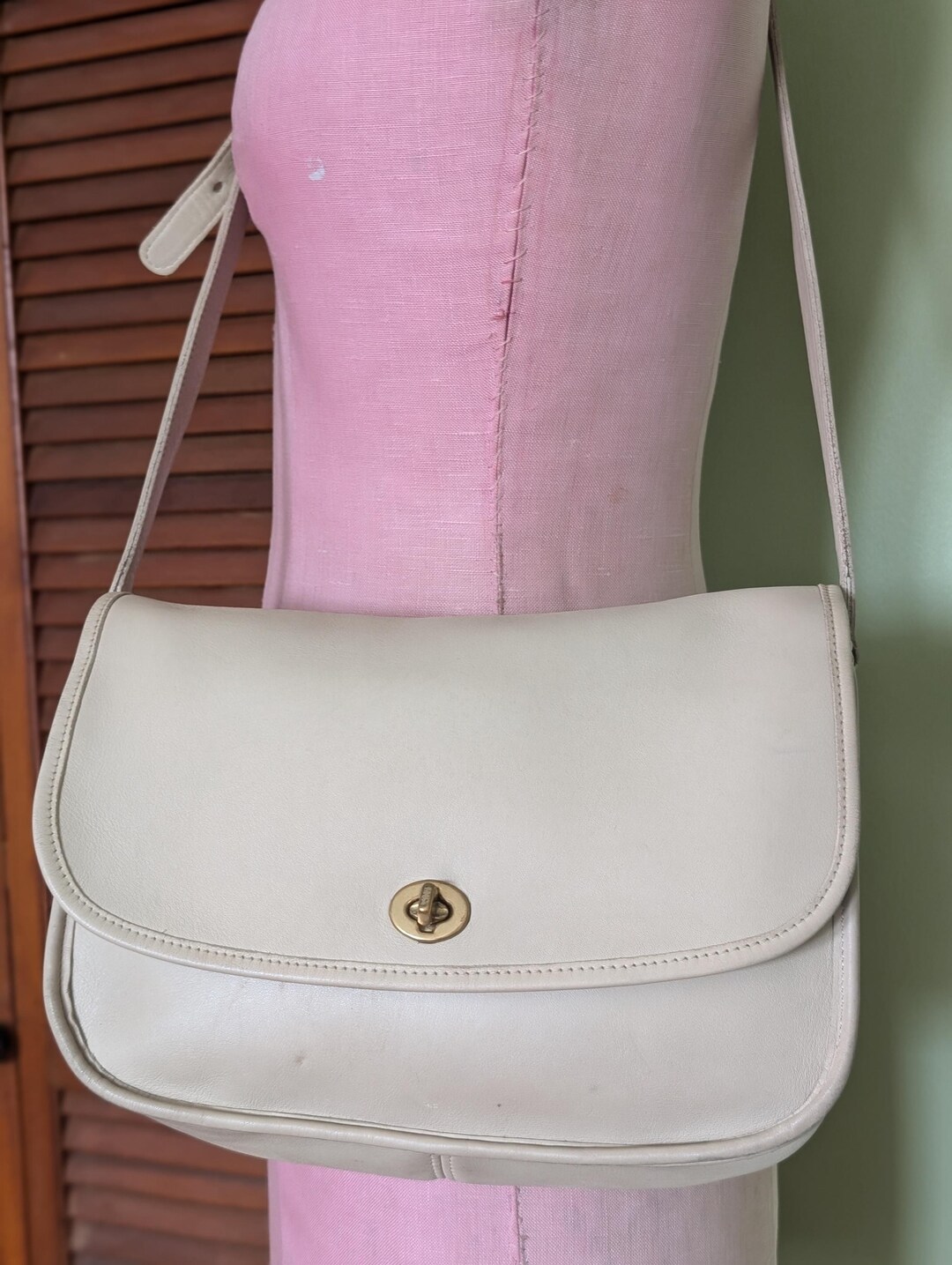 Vintage Coach City Bag in Bone - Etsy