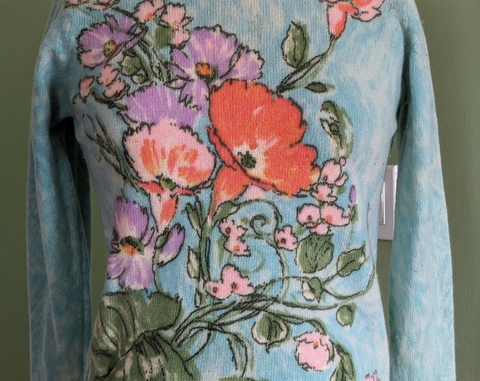 1950s Hand Screen Printed Sweater - Etsy